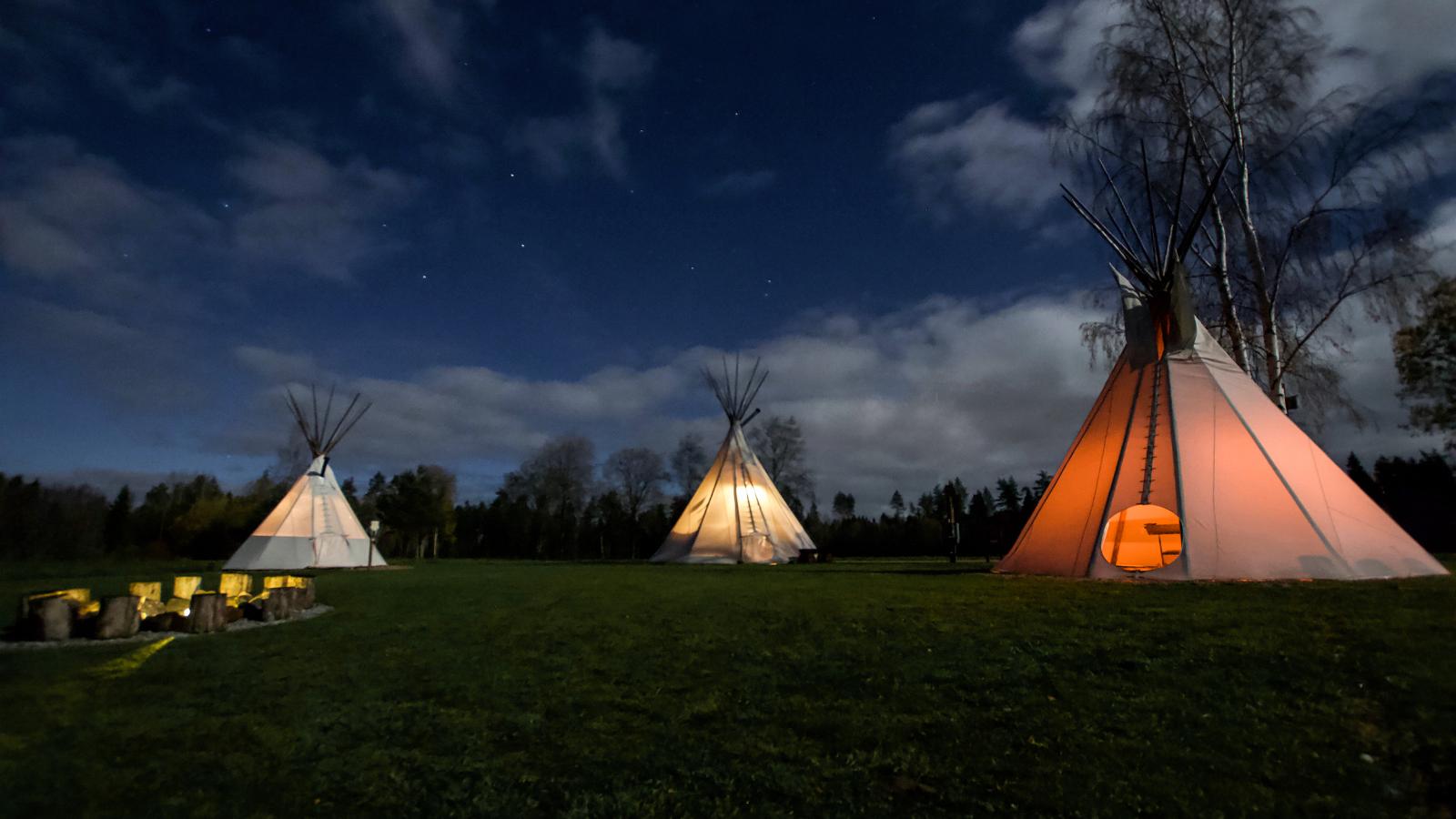 Teepee sauna at Jõe Holiday Farm